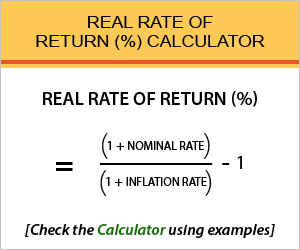 Real Rate of Return Calculator - Find Formula, Check Example & more