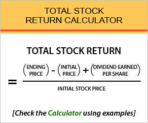 Total Stock Return Calculator – Find Formula, Check Example, Calculate ...